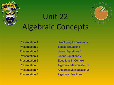 Math Unit22 Algebraic Concepts Ppt