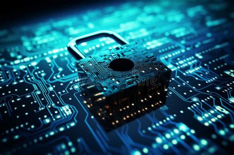 Lock Pattern Emerges In 3d With Detailed Binary Code Pixels Stock