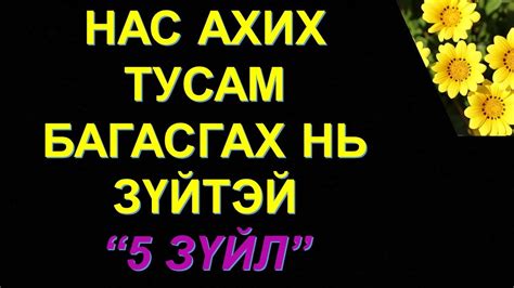 ☸️НАС АХИХ ТУСАМ БАГАСГАХ НЬ ЧУХАЛ 5 ЗҮЙЛ Youtube
