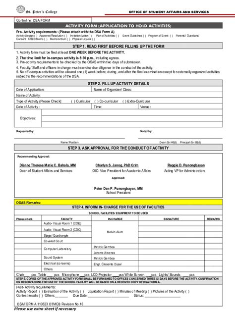 Fillable Online Dsa Continued Funding Application Form Fax Email Print