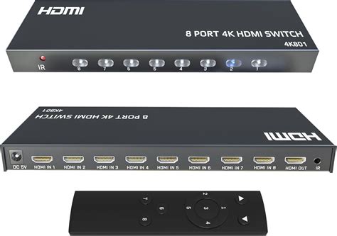 Amazon Com KAGO HDMI Switch 8 Port HDMI Switch HDMI Switcher 8 In 1 Out 4K HDMI Selector Box