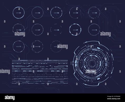 Sci Fi Futuristic Vector Hud Interface Screen Hud User Interface Techno Target Screen Elements