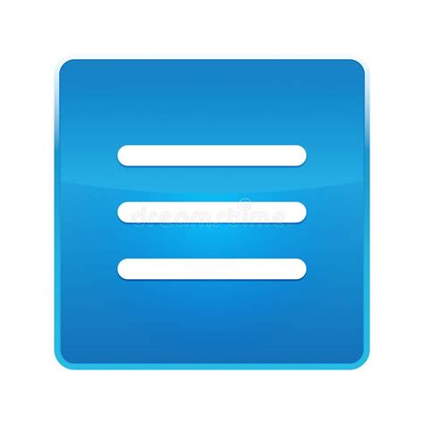 Hamburger Menu Bar Icon Blue Bubble Background Stock Illustration