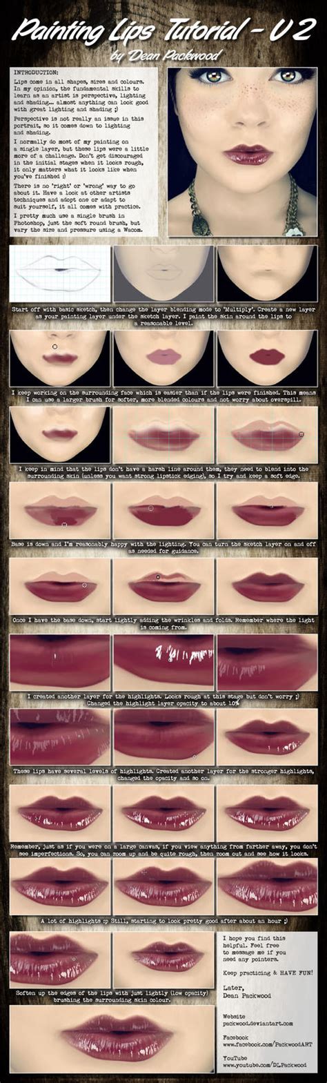 Lips Tutorial V By Packwood On DeviantArt