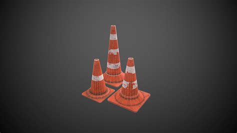 도로 콘 3d 모델 5 Unknown Free3d