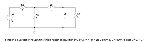 Solved Find The Current Through The Third Resistor R3 For Chegg Com