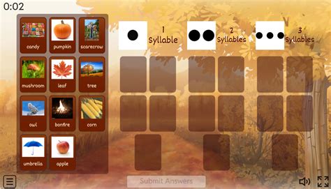 Fall Syllable Segmentation No Print Speech Therapy Talk Membership