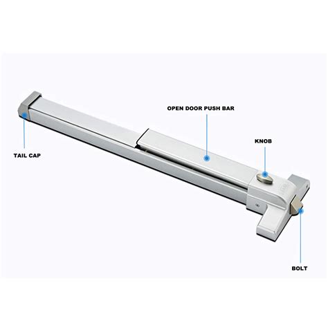 IRONWALLS Door Push Bar Panic Exit Device With Exterior Lever 70cm 27 5 Stainless Steel