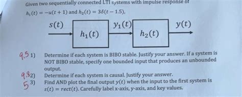 Solved Given Two Sequentially Connected Lti Systems With