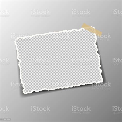 찢어진 흰색 종이 추상 조각의 조각은 회색 사각형 배경에 붙여 넣습니다 벡터 그림입니다 가장자리에 대한 스톡 벡터 아트 및 기타