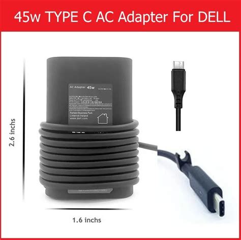 45W 20V 5V 2 25A 2A USB C Type C Laptop Charge AC Adapter For Dell XPS 12 9250 Latitude 7370