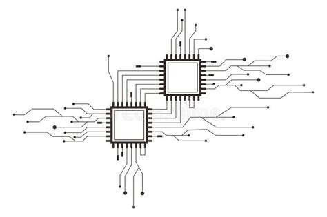 Circuit Board Line Microchip Software Integrated Motherboard Connections Innovative