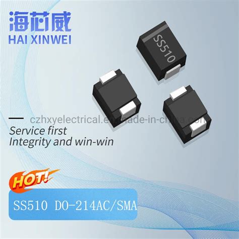 SMA Ss510 5A 100V with Do-214AC Package SMD Surface Mount Schottky ...