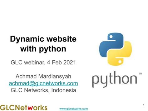Dynamic Website With Python Ppt