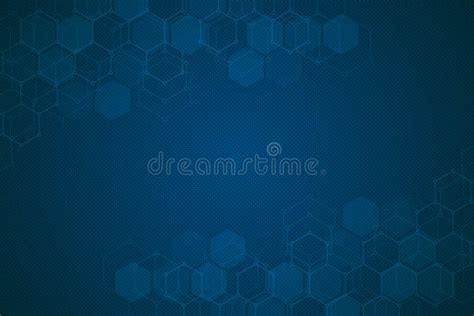 Hexagon Background Design Geometric Abstract Background With Molecular Structure Stock