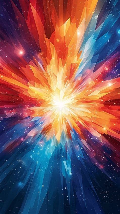 Explosive Design Colorful Rays Abstract Background Dynamic Vector Illustration Stock