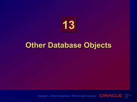Les13 1 Other Database Objects Ppt