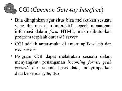 Common Gateway Interface Ppt