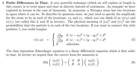 Solved 2 Finite Differences In Time A Very Powerful