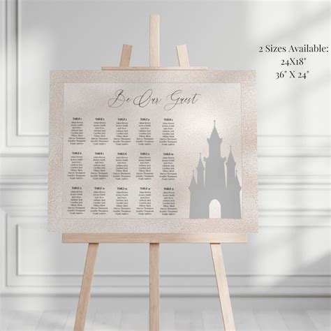 Castle Seating Chart Template Etsy