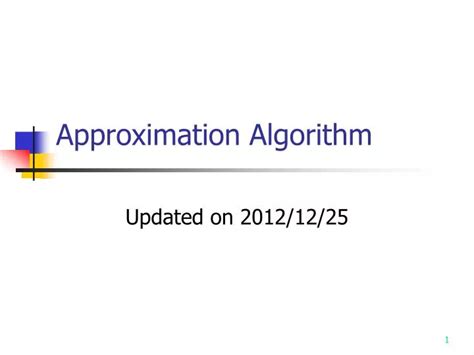 ppt approximation algorithm powerpoint presentation free download