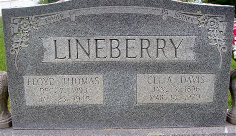 Celia Ellen Davis Lineberry 1896 1970 Memorial Find A Grave