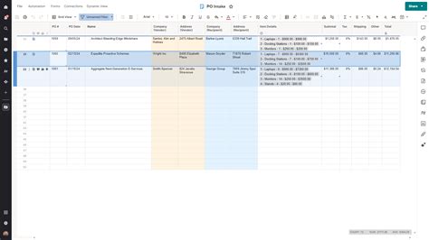 Dynamic Document Generation Smartsheet