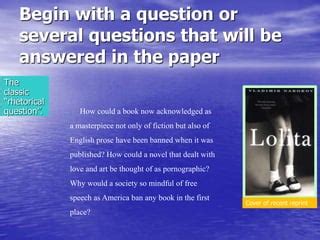 Five Sexy Introduction Strategies For College Papers PPT