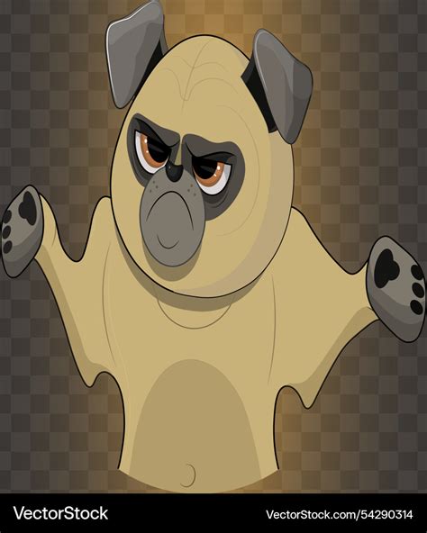 Pug Royalty Free Vector Image Vectorstock