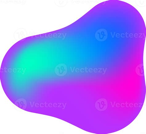 Gradient Blob Shape Abstract Organic Random Form Liquid Fluid Background Amoeba Bubble And