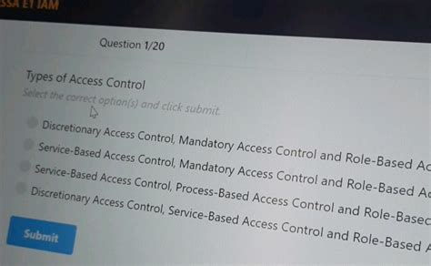 Question 1 20 Types Of Access Control Select StudyX