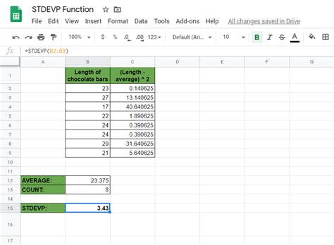How To Use STDEVP Function In Google Sheets Step By Step