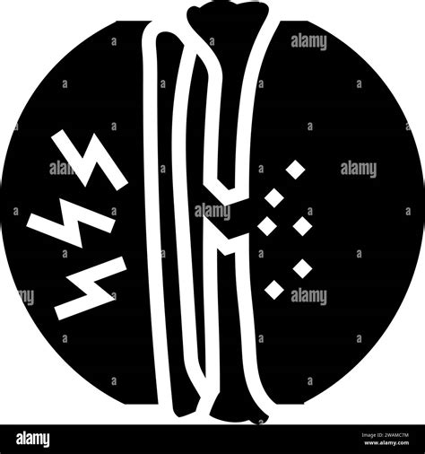 Tibia Fracture Osteoporosis Bone Glyph Icon Vector Illustration Stock