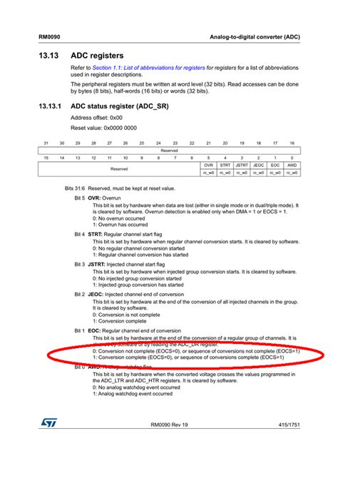 Adc Eocs Values In Eoc Description Appears To Be Stmicroelectronics Community