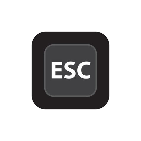 Esc White 3d Button On White Background Computers Particles Keyboards 52351682 Vector Art At