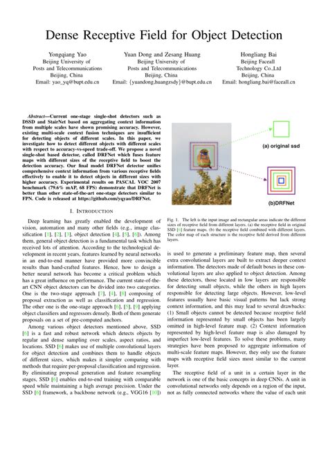 Pdf Dense Receptive Field For Object Detection