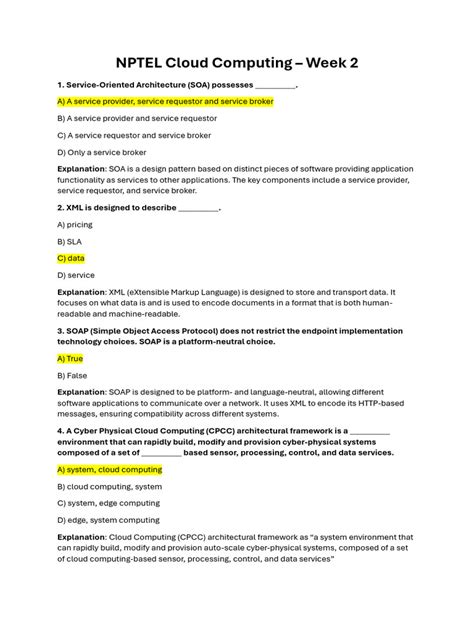 Nptel Cloud Computing Week 2 Pdf Service Oriented Architecture Soap