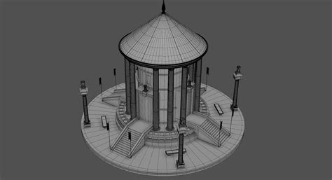3d Roman Mini Temple Turbosquid 2339468