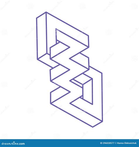 Impossible Optical Illusion Shapes Logo Optical Art Impossible Figure Line Art Unreal