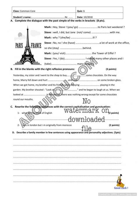 Quiz 1 Common Core Language