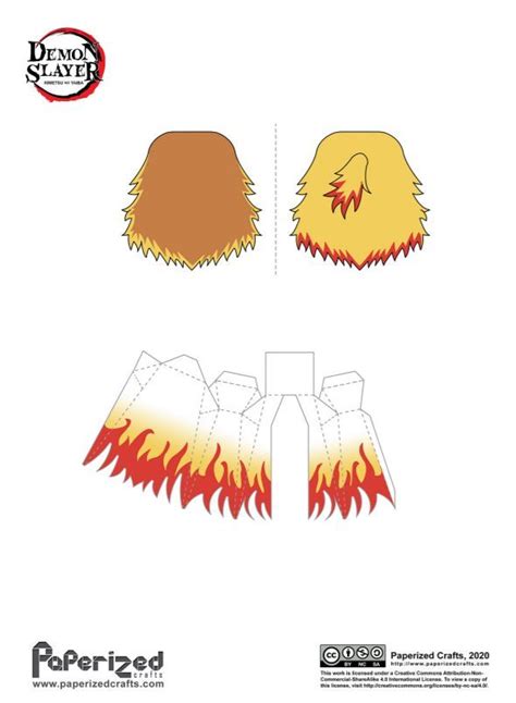 Kyojuro Rengoku Papercraft In 2022 Paper Doll Template Anime Paper