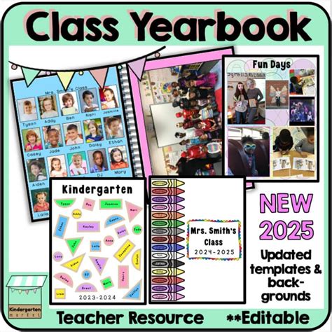 Class Yearbook Eoy Class Memory Book Easy To Create Editable