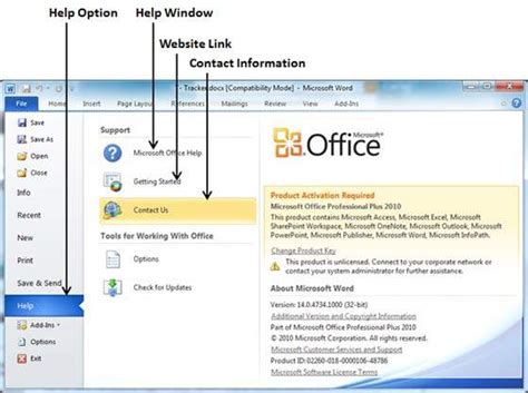 Context Help In Word 2010