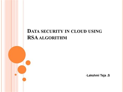 Data Security Using Rsa Ppt