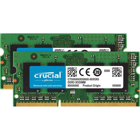 Crucial 32gb Ddr3l 1600 Mhz Sodimm Memory Module Kit 2 X 16gb