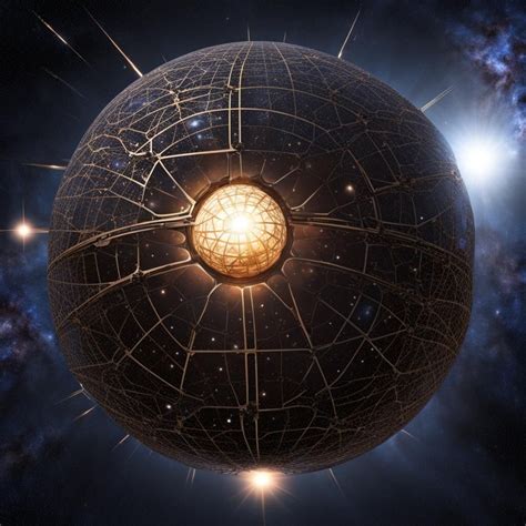 A Dyson Sphere Encapsulating A Star In Space Ai Generated Artwork
