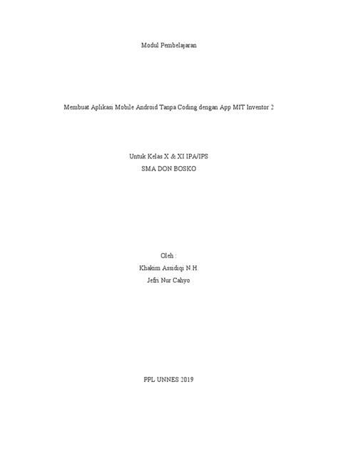 Modul Membuat Aplikasi Mobile Android Dengan App Mit Inventor 2 Pdf Pdf