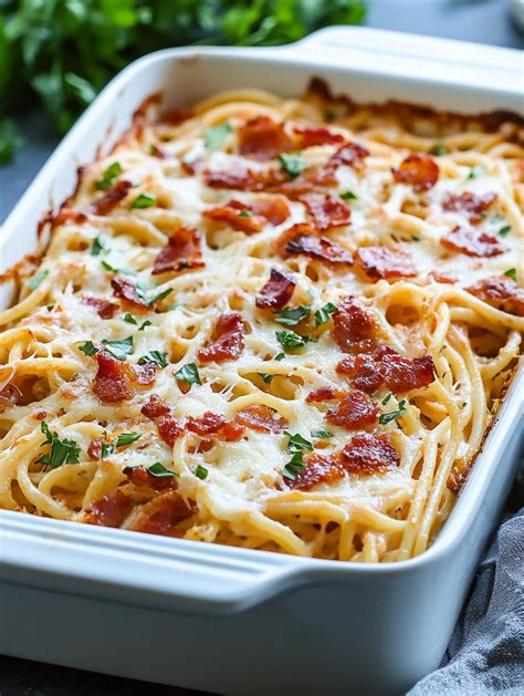 Bacon Cream Cheese Baked Spaghetti Then And Now Recipes