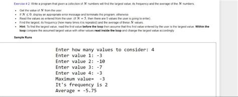 Solved Exercise Write A Program That Given A Collection Chegg Com