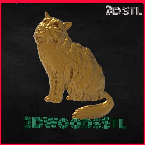Файл Stl Кошка 3d Stl модель настенный декор Cnc Router Engraver